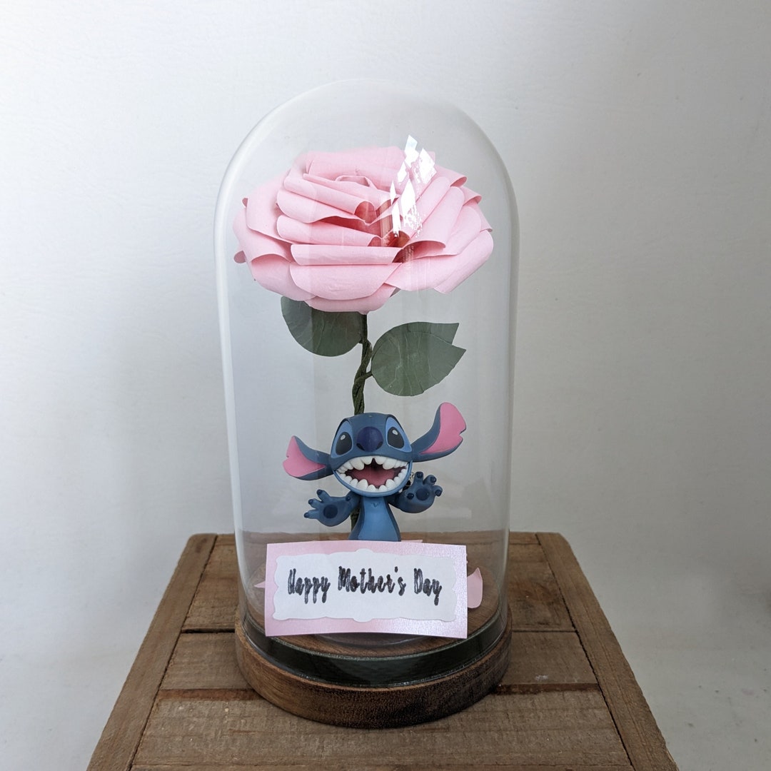 Stitch and Lilo Paper Rose Dome – Upcycled Disney Gift - Etsy