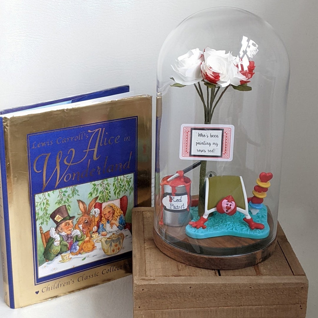 Alice in Wonderland 'playing Card' Roses in a Dome Valentine's/first ...