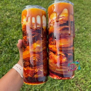 Coffee Addict Coffee Swirl Caramel Drip Tumbler - Etsy