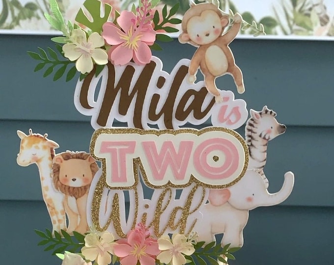 Personalised Jungle Safari Cake Topper. - Etsy