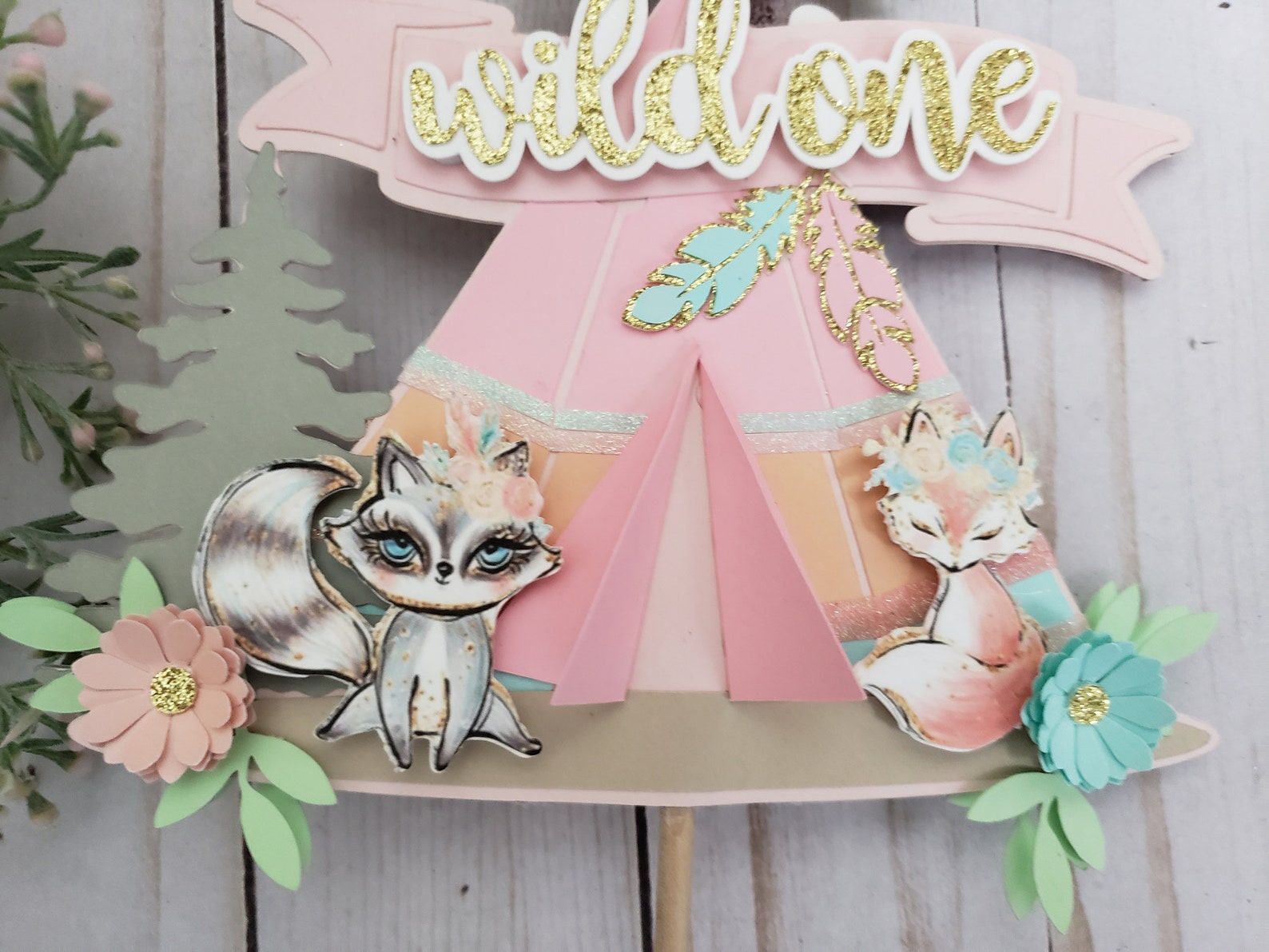 Boho Theme Teepee Cake Topper, Boho First Birthday, Boho Baby Shower ...