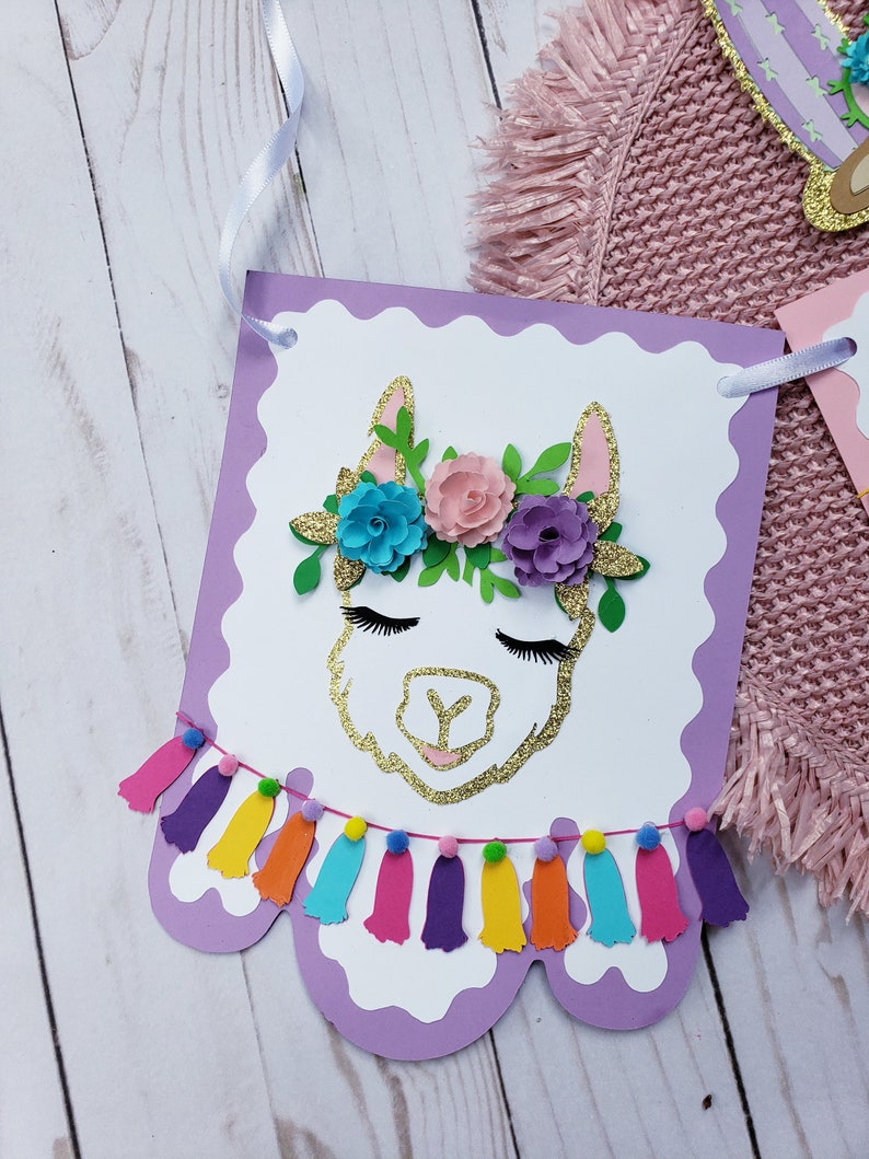 Llama High Chair Banner Llama Party Banner Llama Theme - Etsy