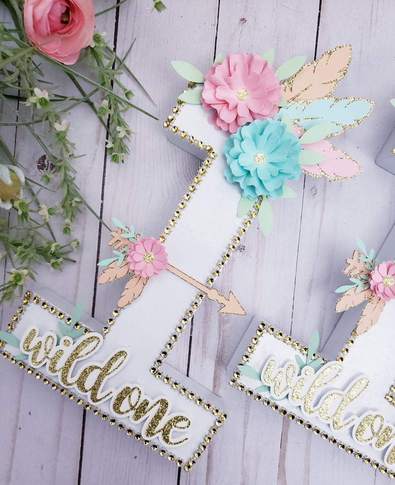 Freestanding Boho Number Wild One Party Decor Boho Tribal | Etsy