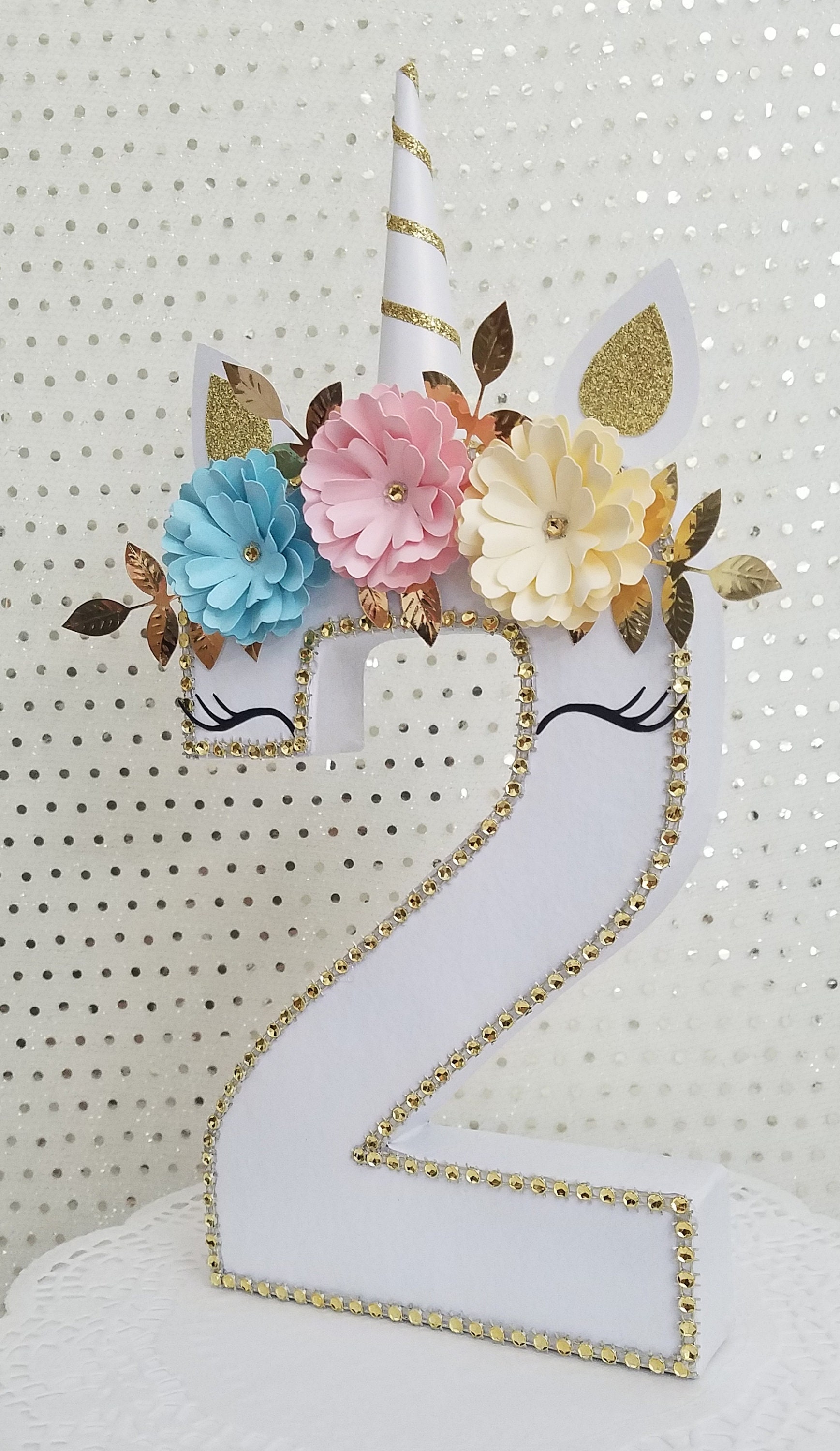 Unicorn Number Unicorn Party Decorations Girl's Bedroom - Etsy