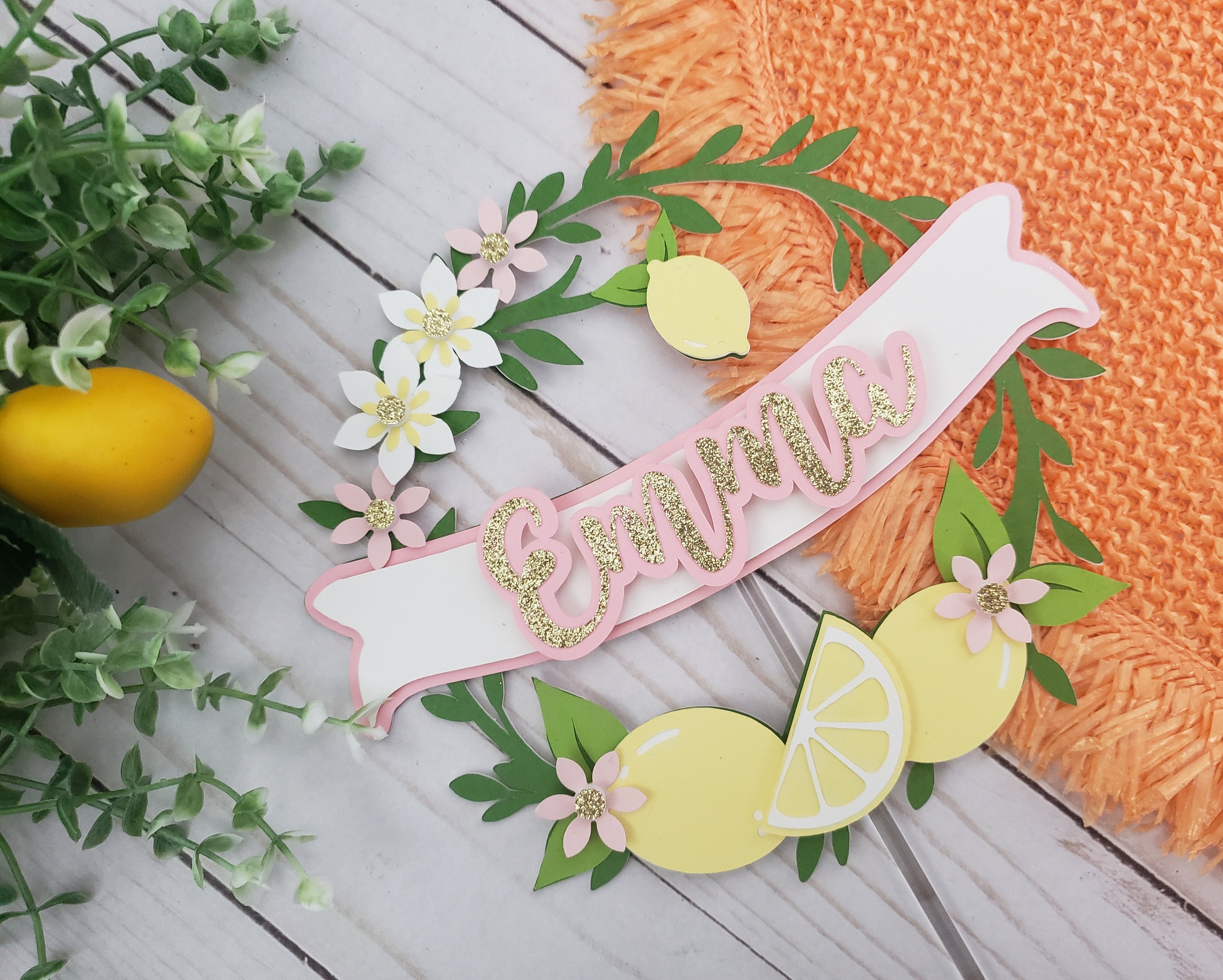 Lemon Cake Topper Lemonade Party Theme Lemon Baby Shower | Etsy