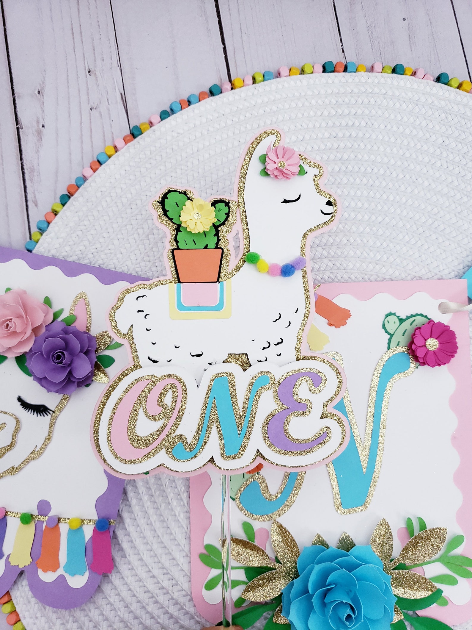 Llama High Chair Banner, Llama Party Banner, Llama Theme Birthday ...