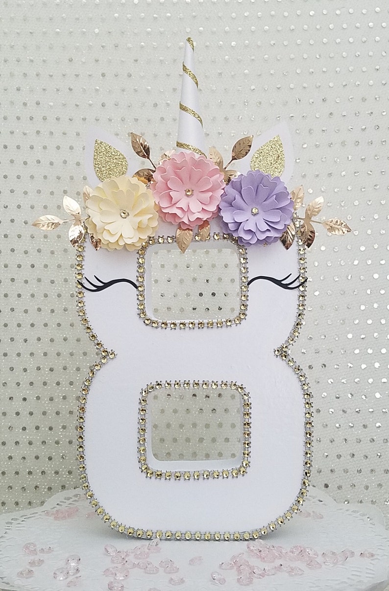 Unicorn numbers Unicorn birthday party Freestanding numbers | Etsy