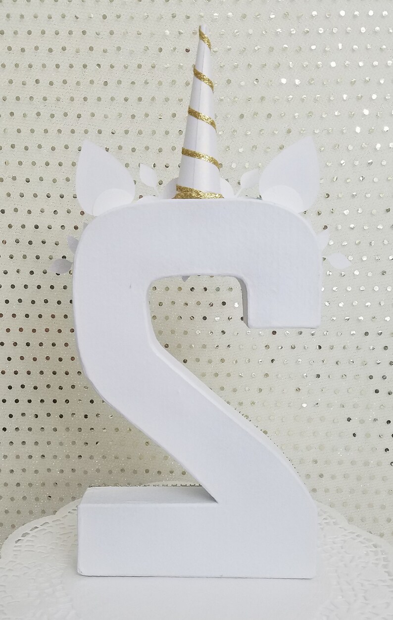 Unicorn number Unicorn party decorations girl's bedroom | Etsy