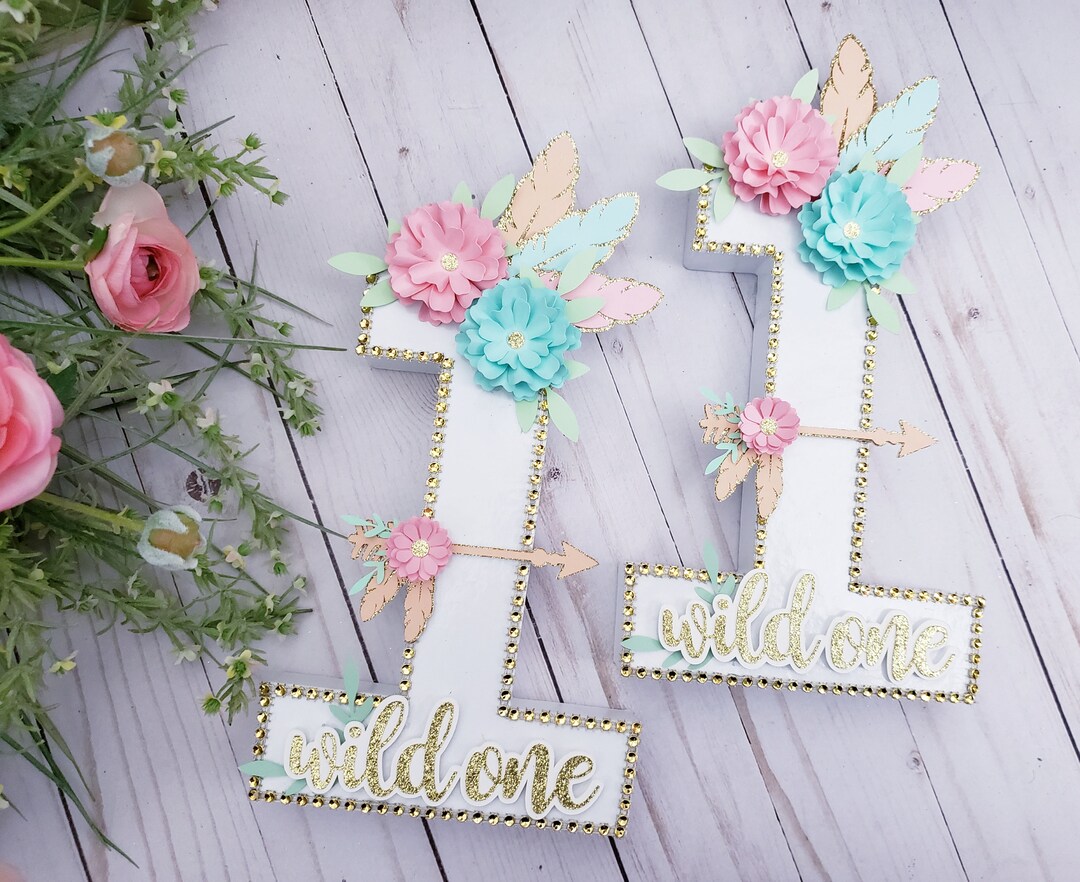 Freestanding Boho Number, Wild One Party Decor, Boho Tribal Birthday - Etsy