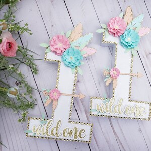 Freestanding Boho Number, Wild One Party Decor, Boho Tribal Birthday - Etsy