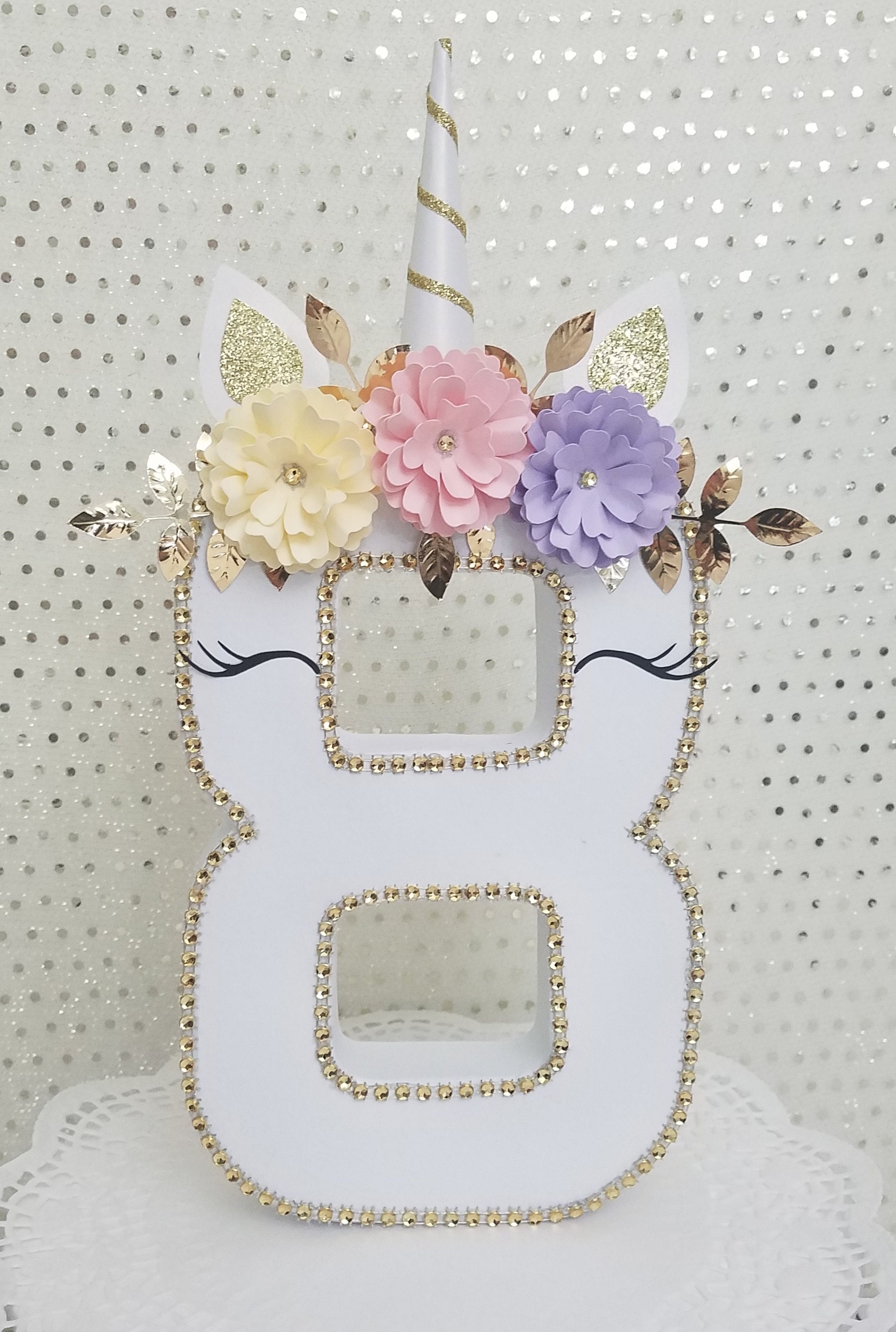 Unicorn Numbers Unicorn Birthday Party Freestanding Numbers - Etsy