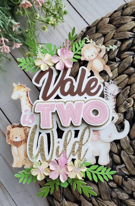 Personalised Jungle Safari Cake Topper. - Etsy