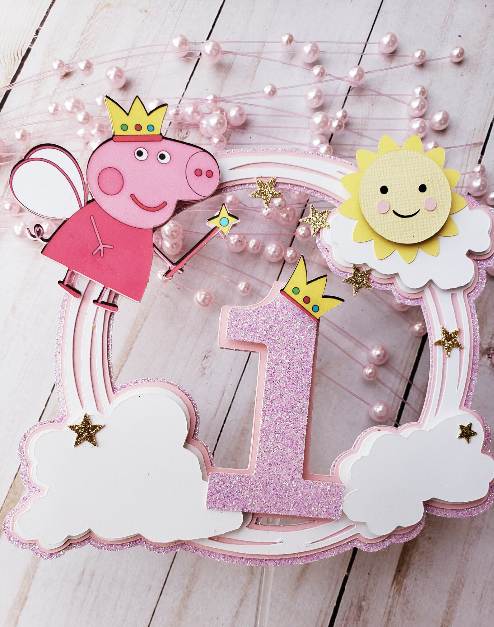 Peppa Pig Cake Topper - Etsy