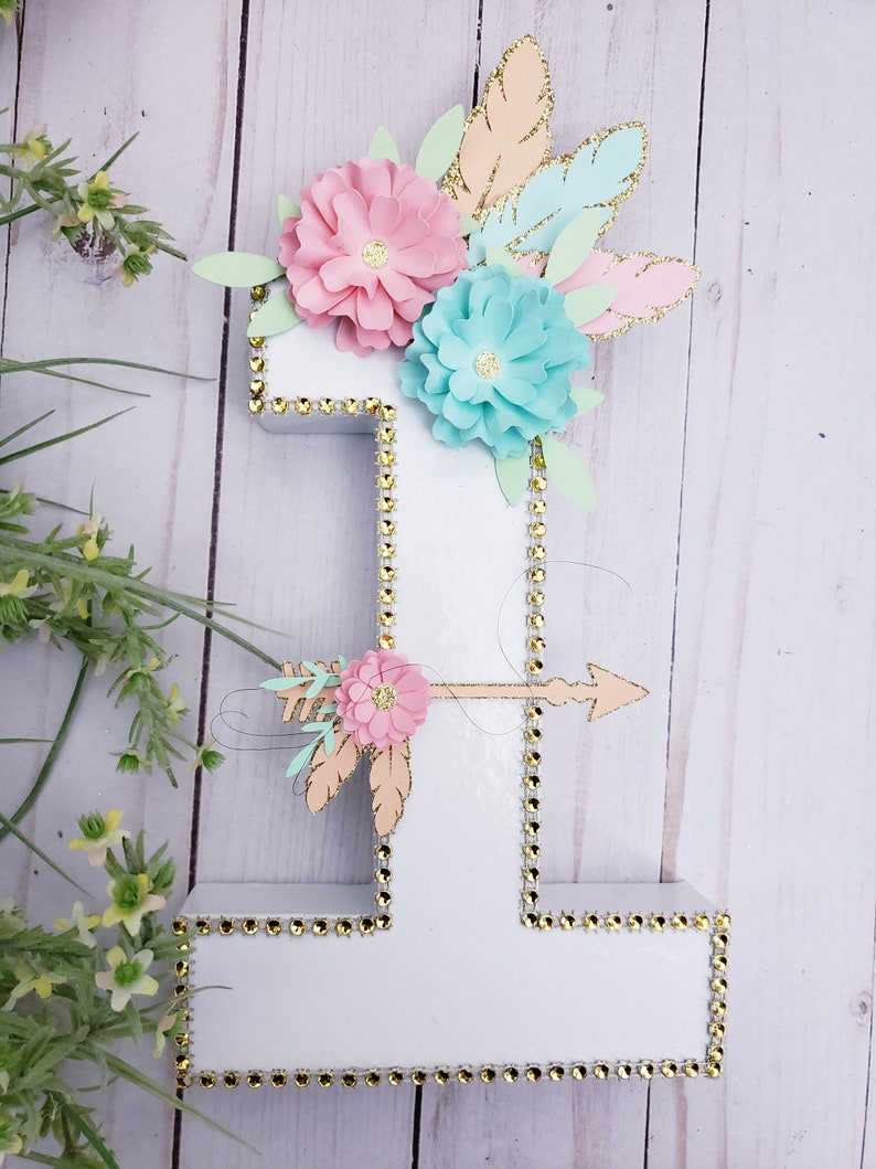Freestanding Boho Number, Wild One Party Decor, Boho Tribal Birthday - Etsy