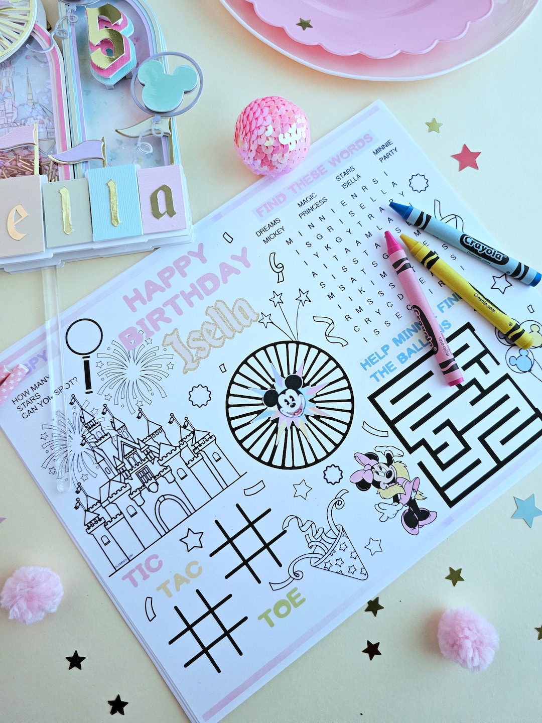 Disneyland Activity Sheets, Minnie Mouse Theme, Minnie Mouse Party ...
