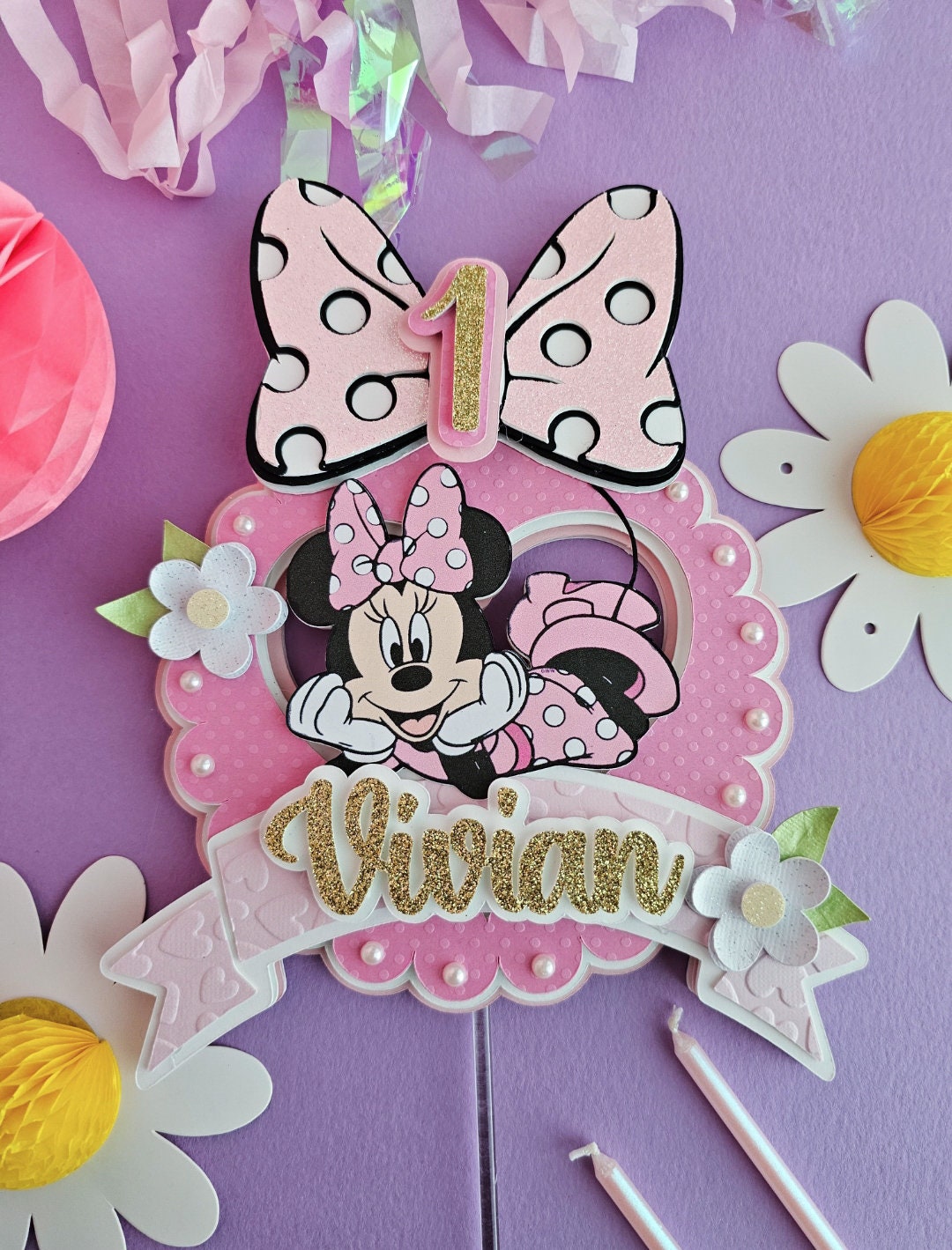 Minnie Cake Topper - Etsy
