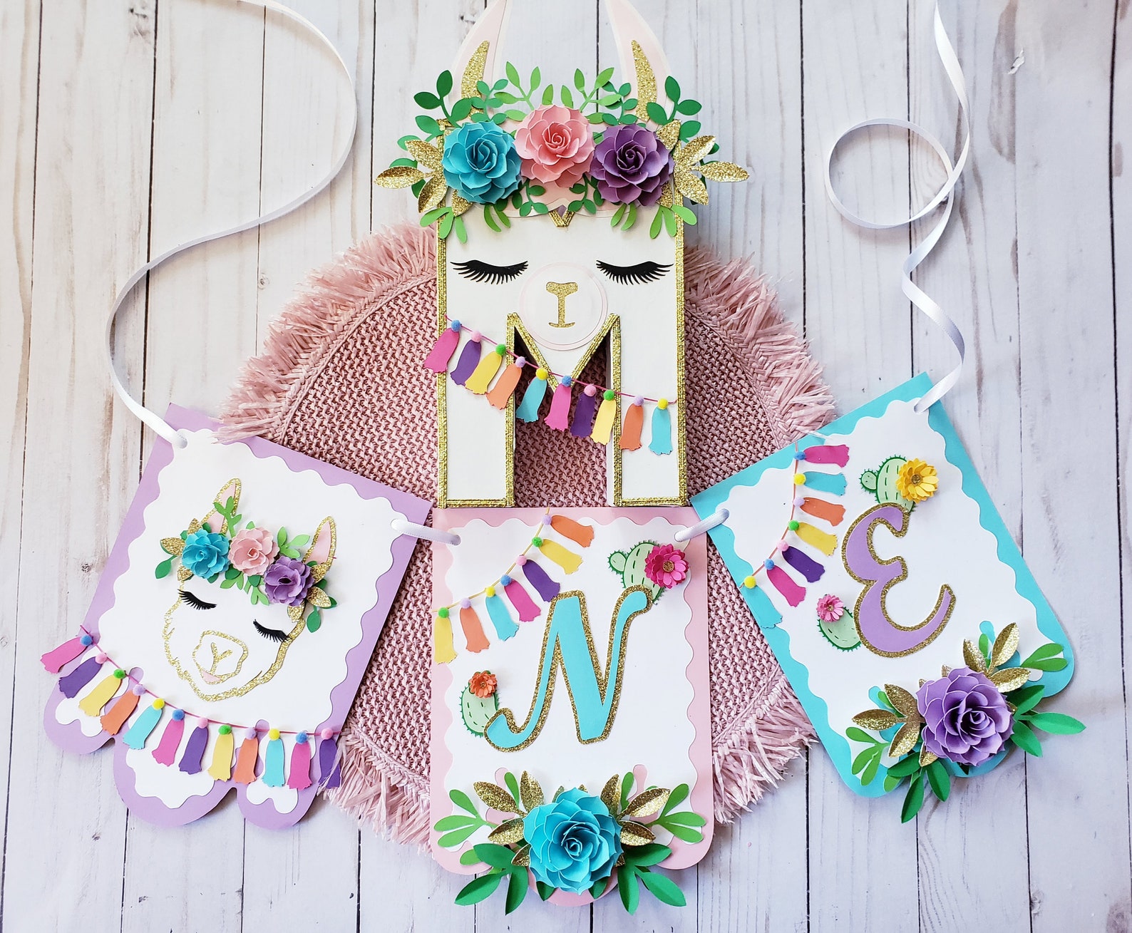 Llama Letters, Nursery Llama Decor, Baby Shower, Llama Theme Party ...