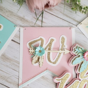 Tribal Boho Theme Banner, Two Wild Party Banner, Birthday Smash Photo ...