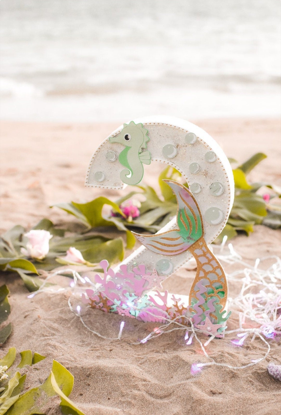 Mermaid 3D Number Mermaid Birthday Centerpiece Under the Sea - Etsy