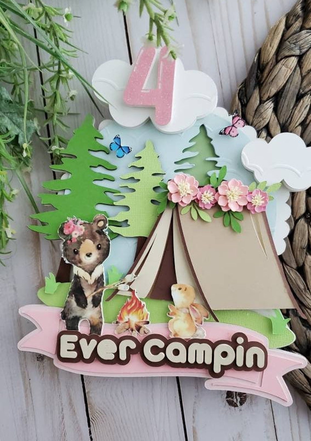 Camping Cake Topper, Camp Out Ttheme - Etsy