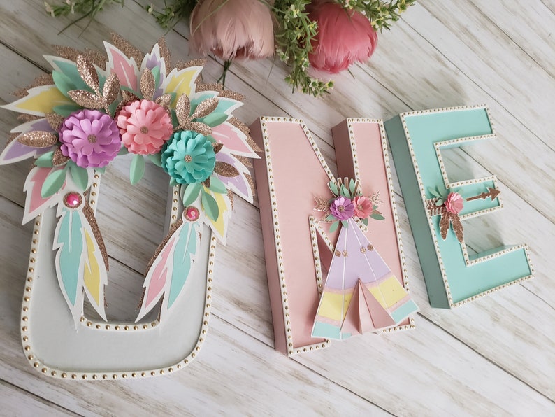 Boho ONE Letters Wild One Party Decorations Cake Smash Photo | Etsy