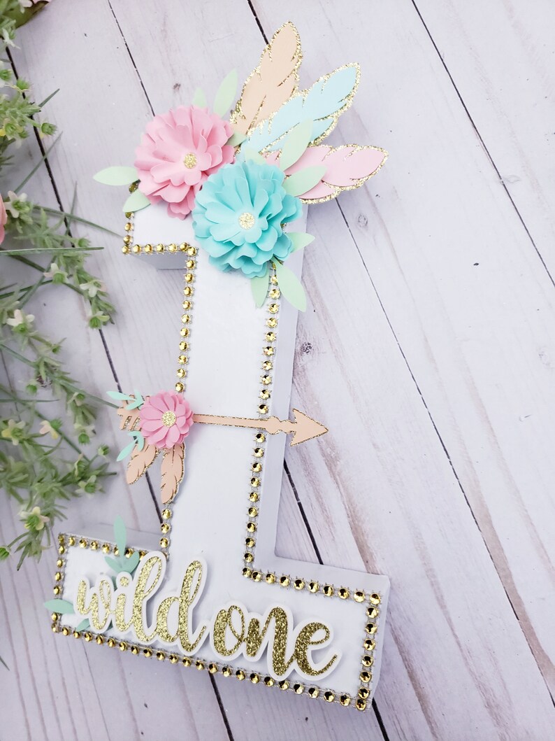 Freestanding Boho Number Wild One Party Decor Boho Tribal - Etsy