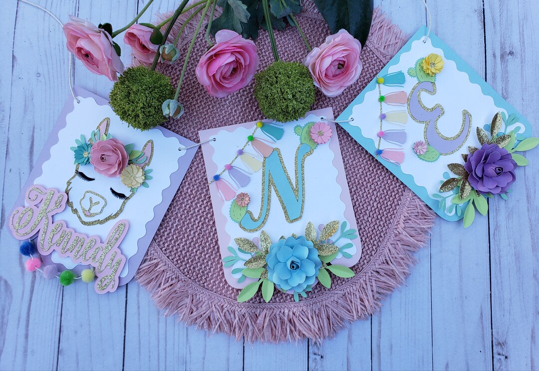 Llama Banner, Smash Cake Banner, Fiesta Party Theme, Llama Highchair ...