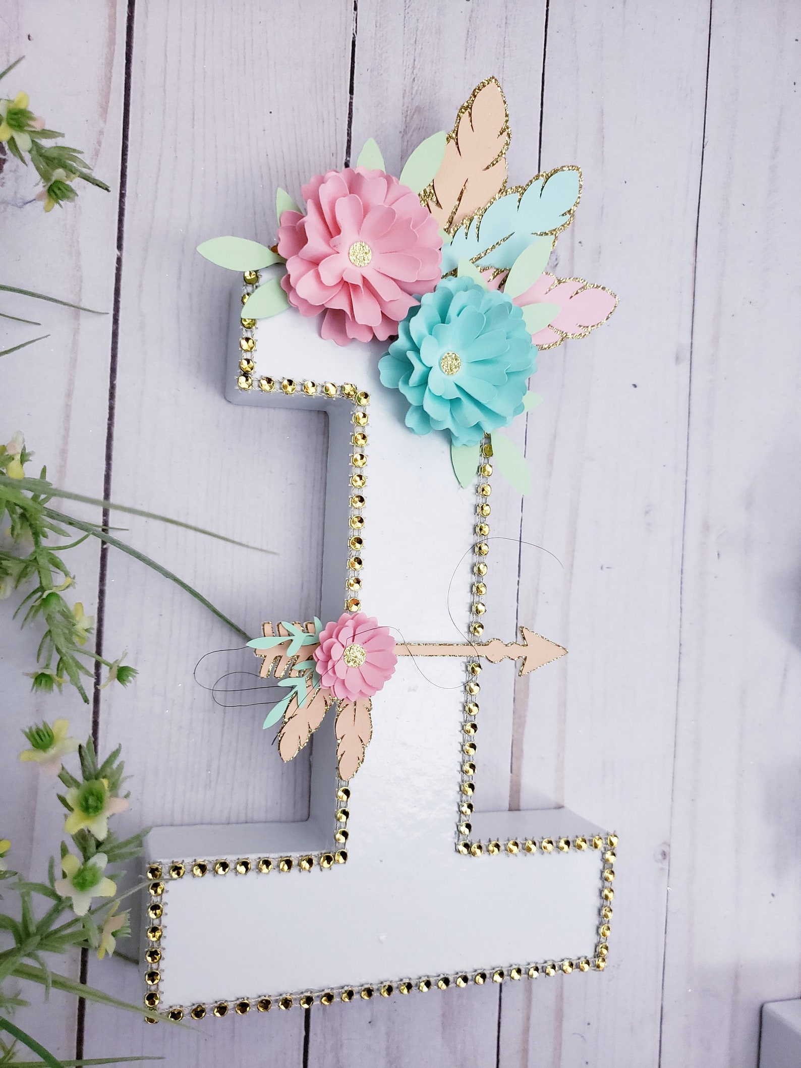 Freestanding Boho Number Wild One Party Decor Boho Tribal | Etsy