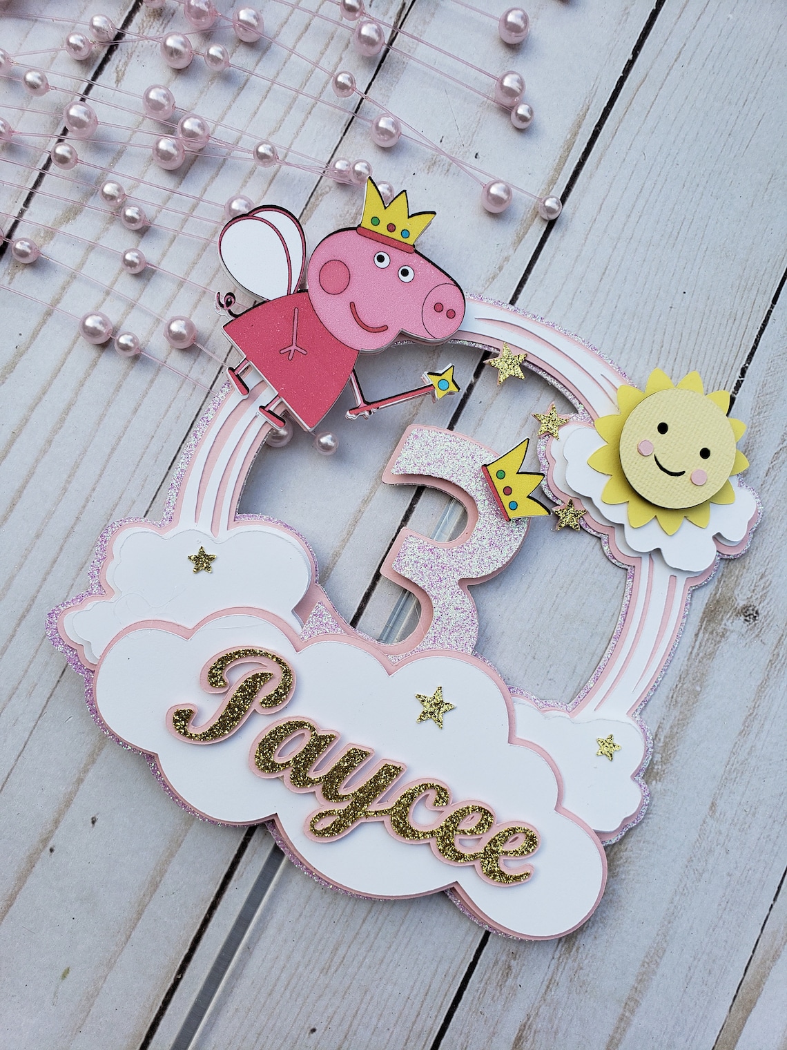 Peppa Pig Cake Topper - Etsy
