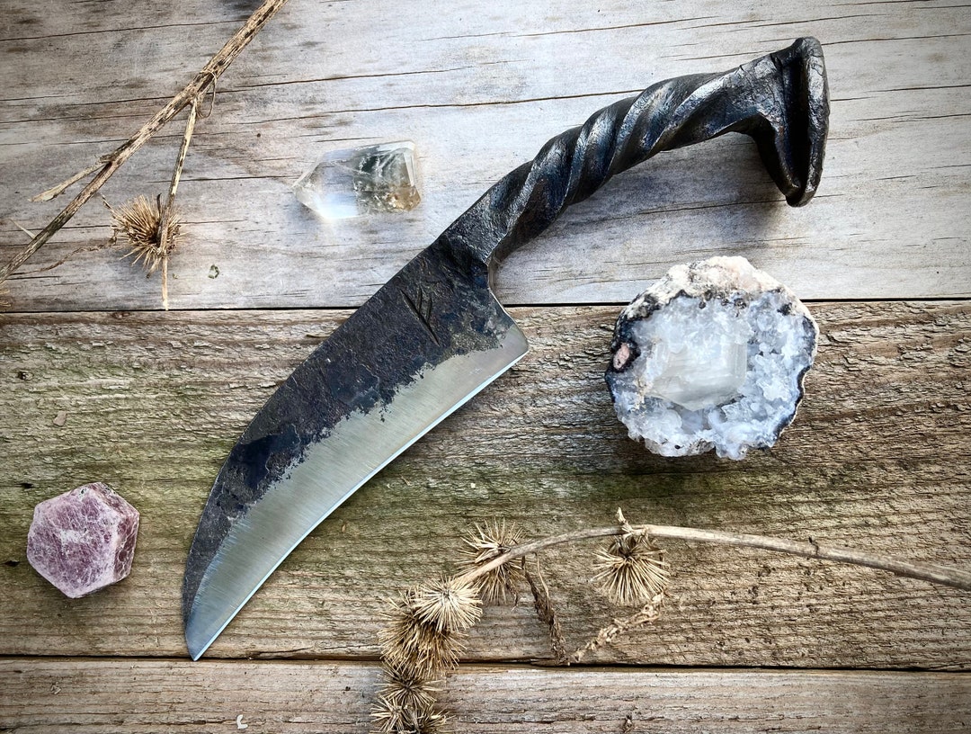 Ceremonial Rail Road Spike Knife / Ritual Knife / Runic Knife - Etsy