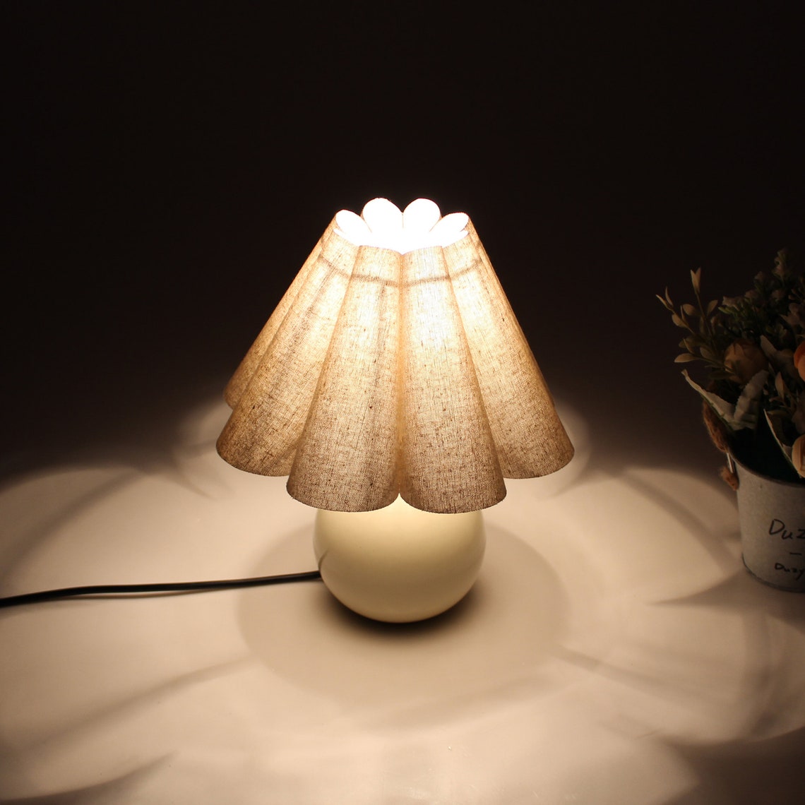 Duzy Handmade High Quality Light Burlap and Acrylic Pleated | Etsy