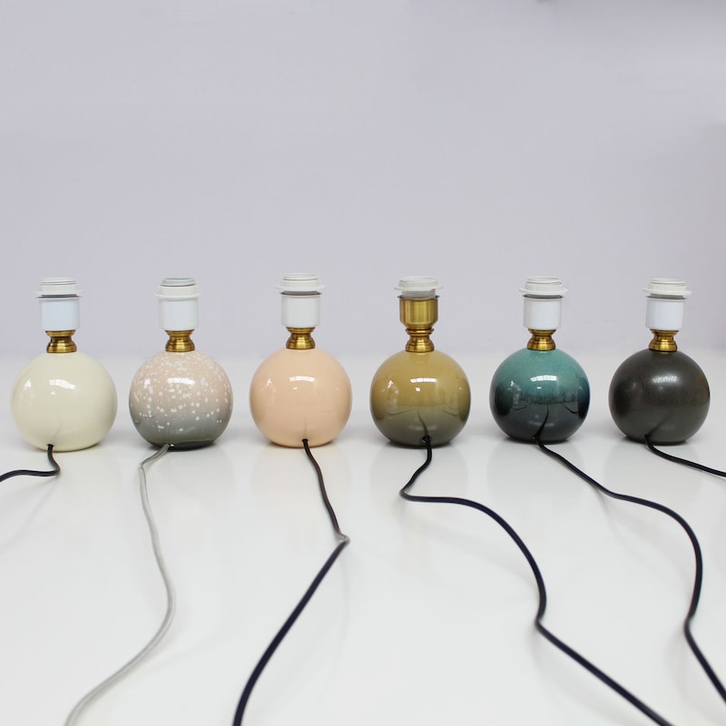 Ceramic Sphere Table Lamp - Etsy