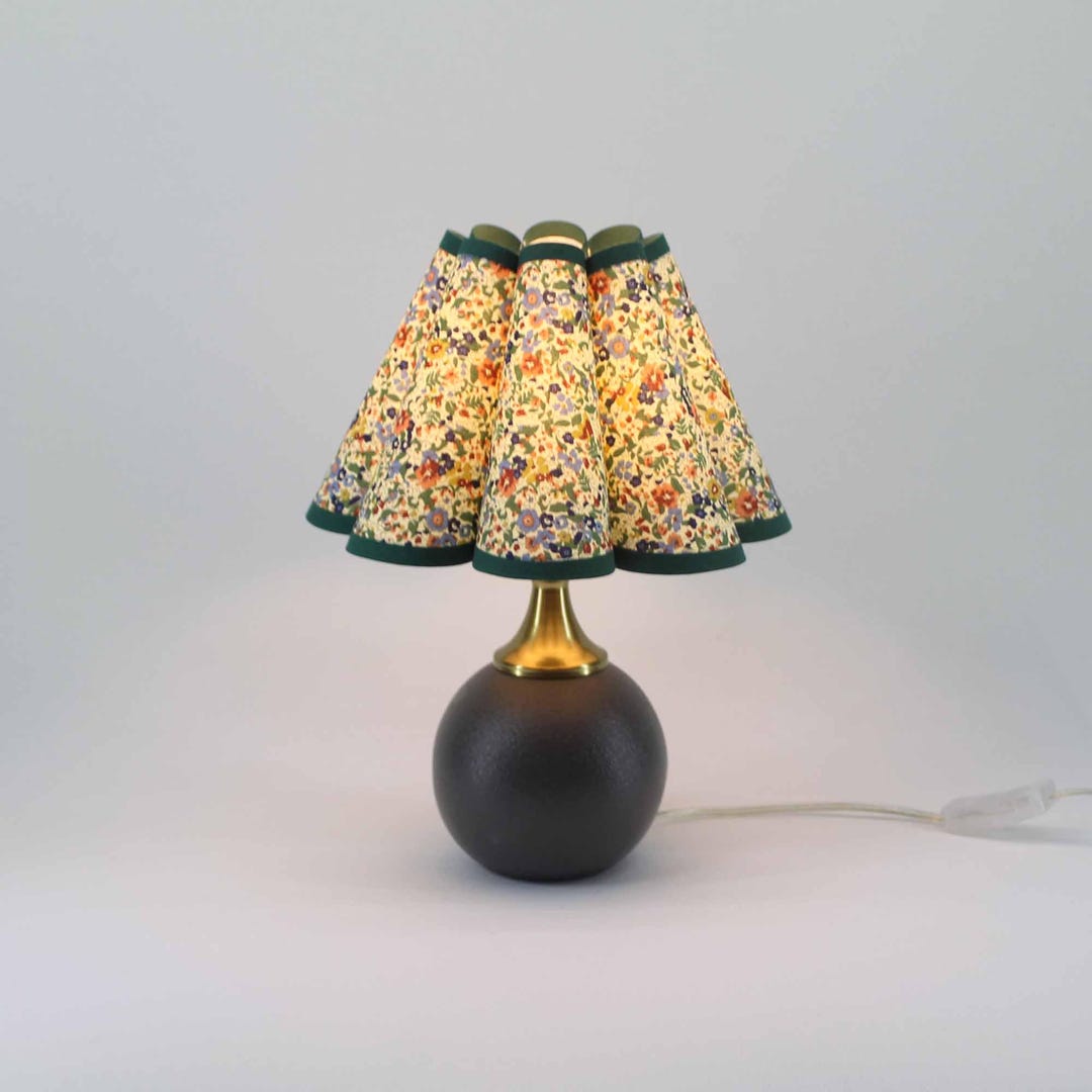 Handmade Floral Fabric Lamp: Ceramic Base Home Decor-115# - Etsy