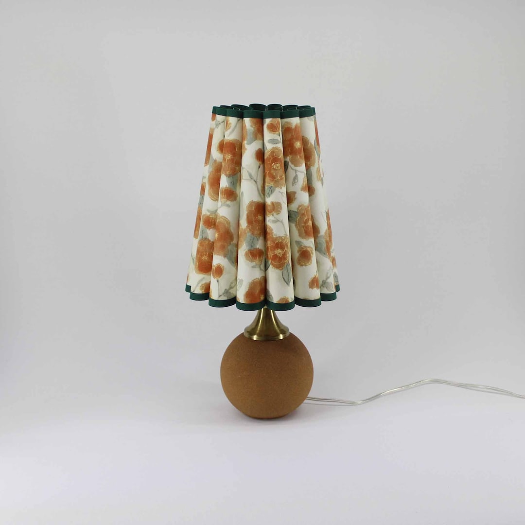 Handmade Orange Floral Lamp: Ceramic Base, -130# - Etsy