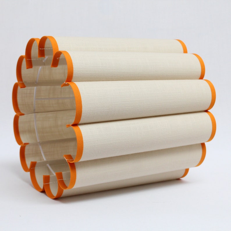 Duzy Diy Handmade Khaki Fabric With Orange Trim and Acrylic - Etsy