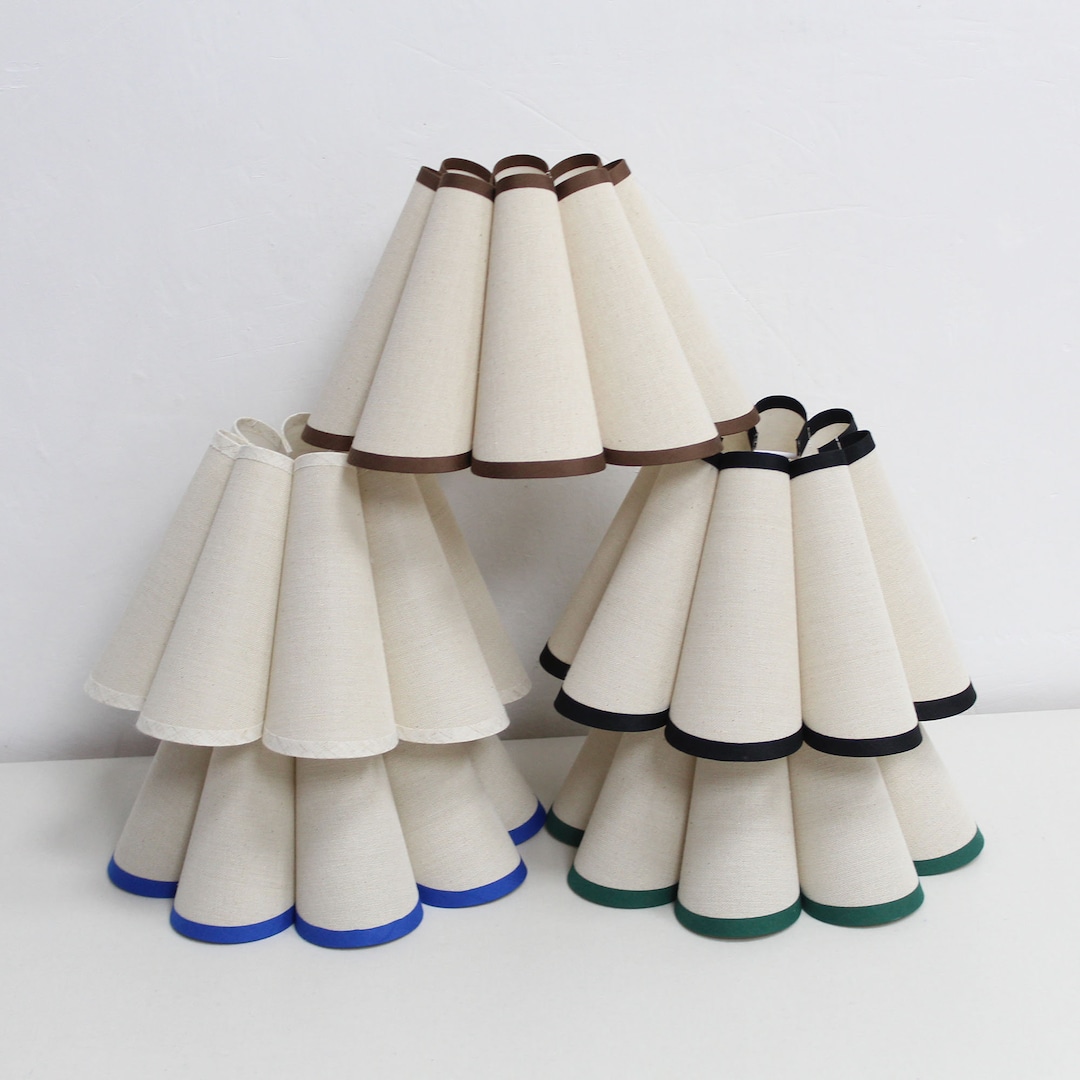 Duzy Handmade Oatmeal Color Fabric Pleated Lampshade for Home Decor-5 ...