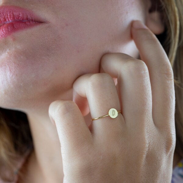 Initial Ring - Etsy