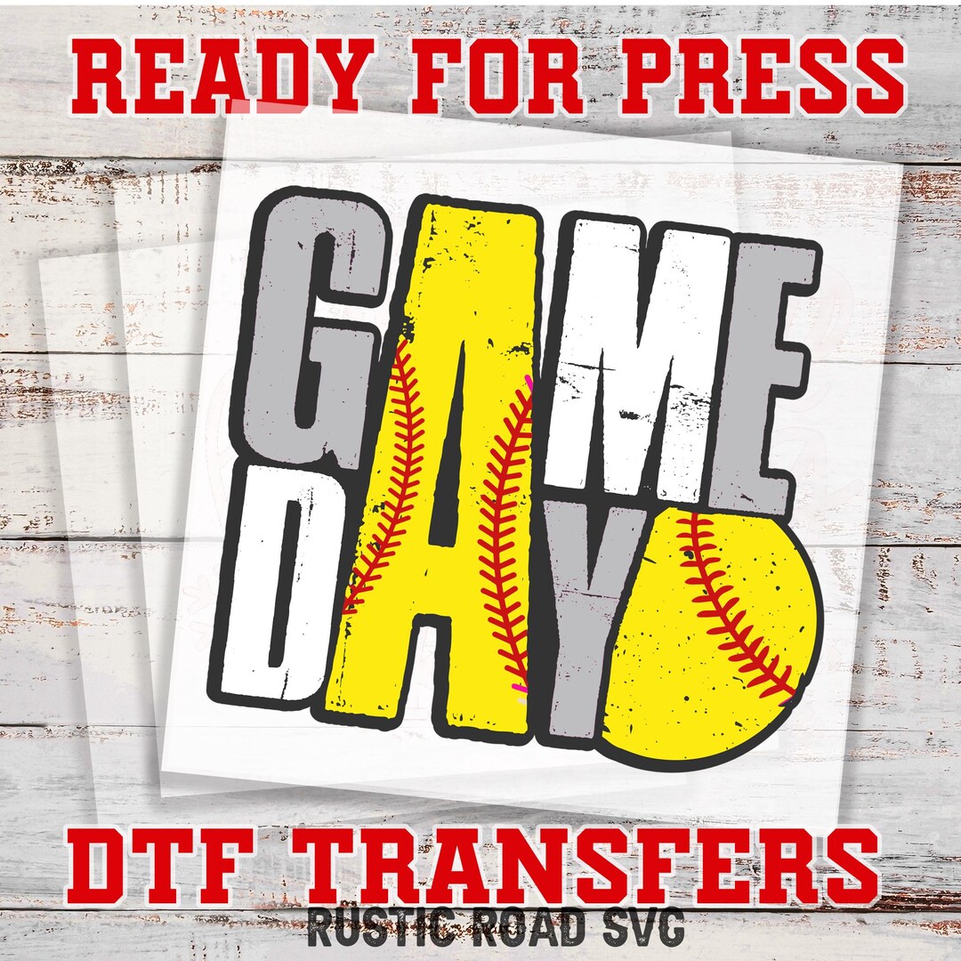 Softball DTF, Softball Gameday Transfer, DTF Iron on Transfer, DTF Gang ...