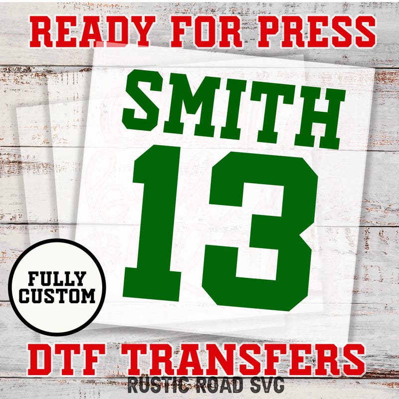 Dtf Transfer Last Name - Etsy
