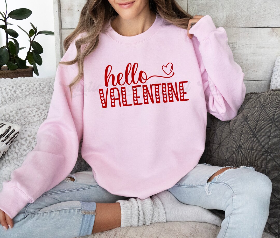 Hello Valentine Svg, Valentine's Day SVG, Valentine's Day PNG, Hello ...