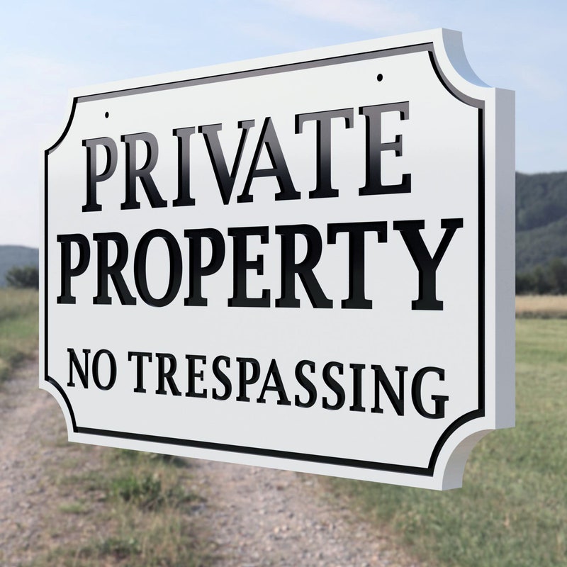 Private Property Sign - Etsy