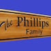 Custom Personalized Family Last Name Cedar Wood Sign With Carved in ...