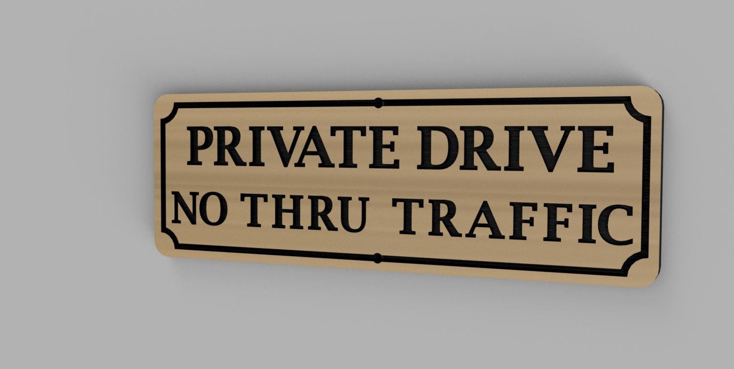 Custom Cedar Wood Private Drive No Thru Traffic Sign. - Etsy