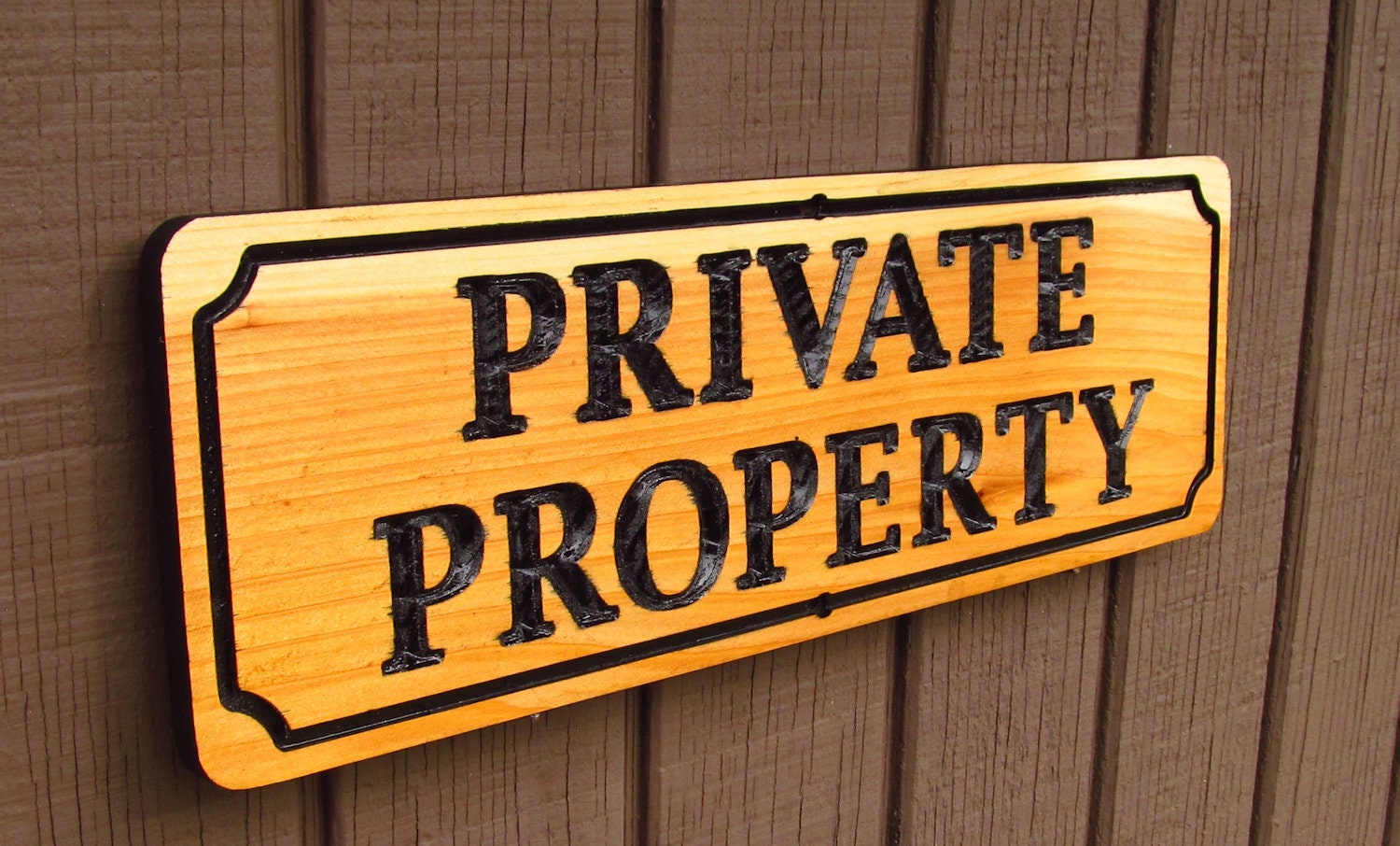Custom Made Cedar Wood Private Property Sign - Etsy
