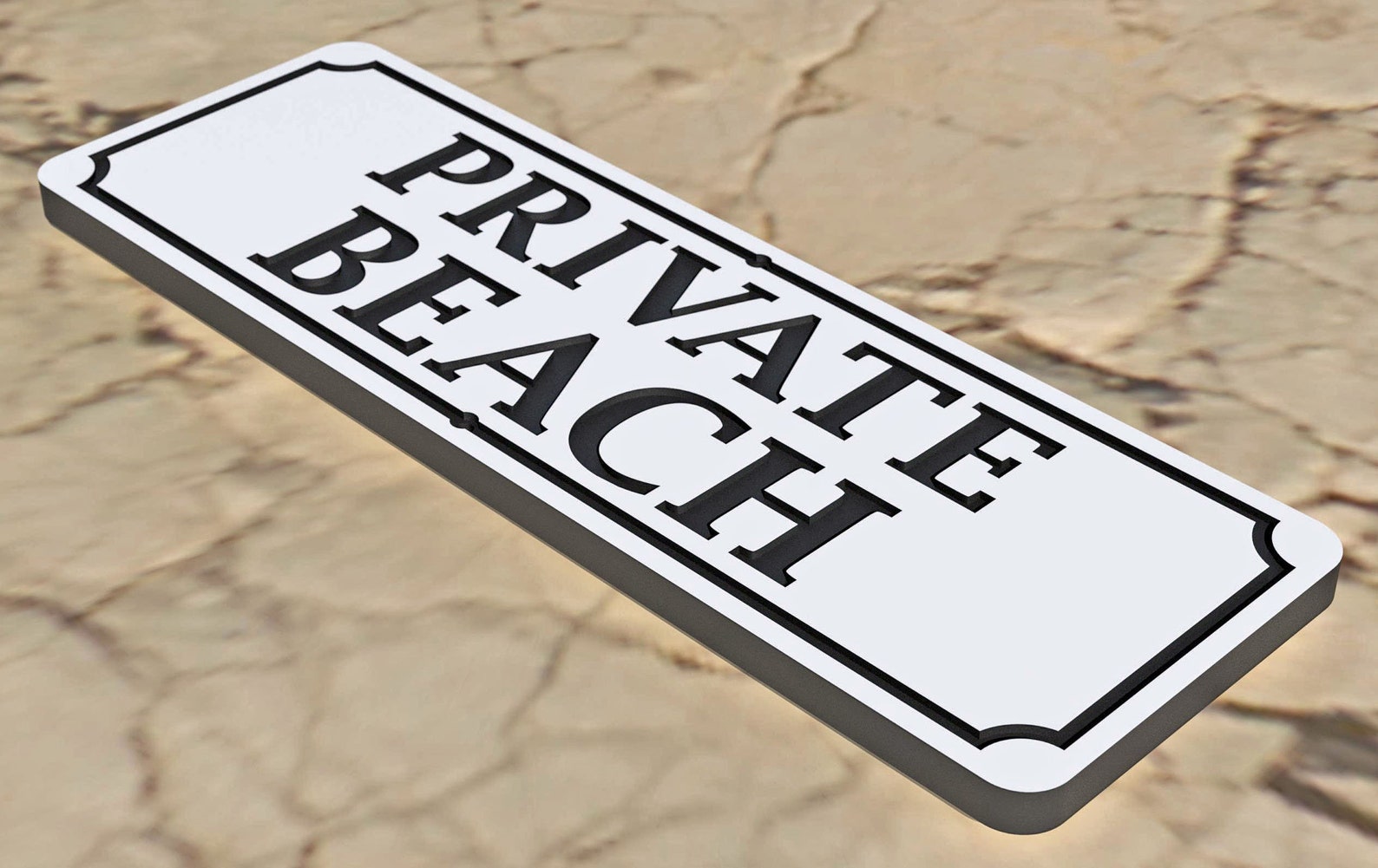 White Custom 5 X 15 Private Beach Wood Sign in - Etsy