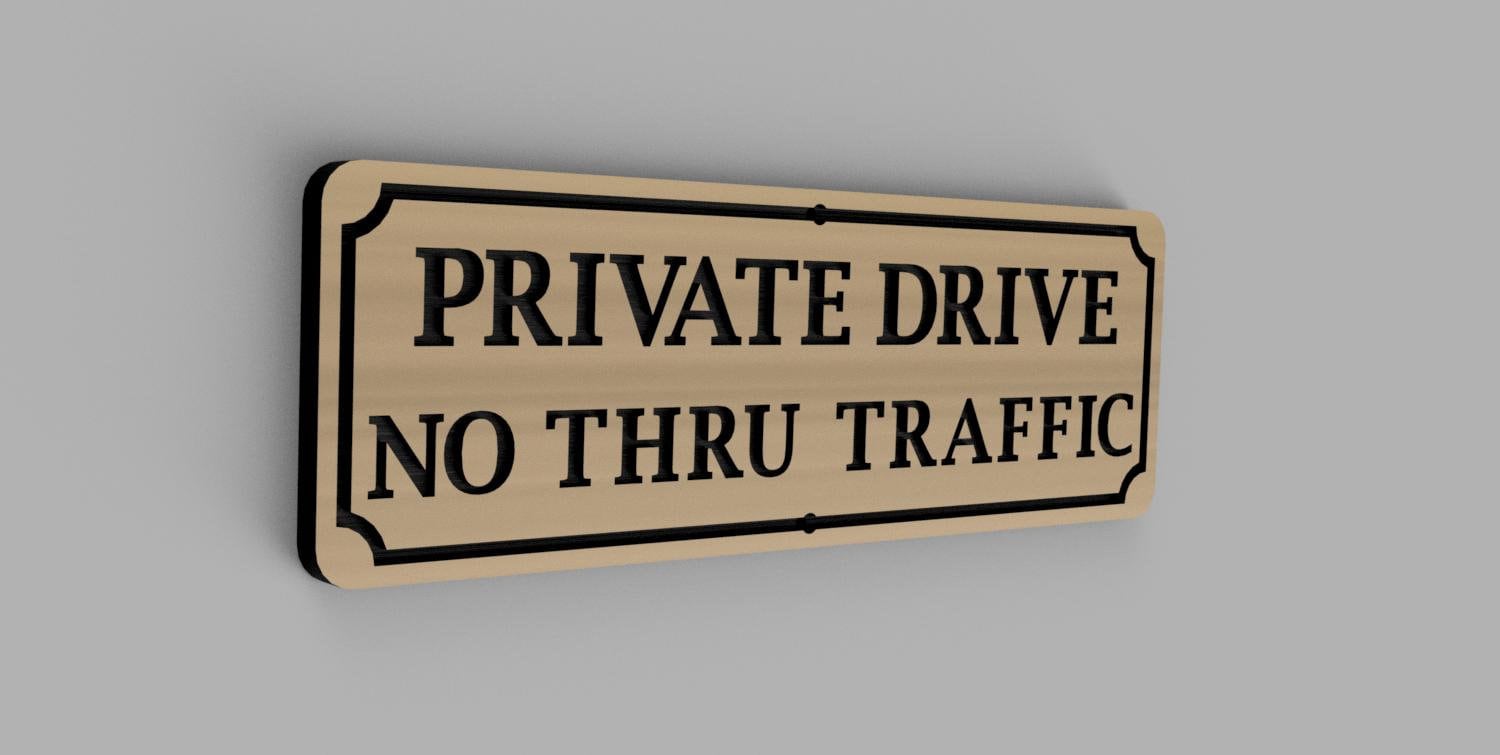 Custom Cedar Wood Private Drive No Thru Traffic Sign. - Etsy