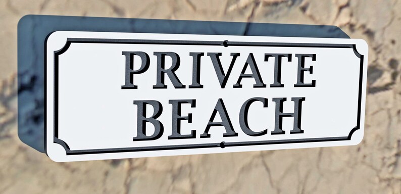 White Custom 5 X 15 Private Beach Wood Sign in - Etsy