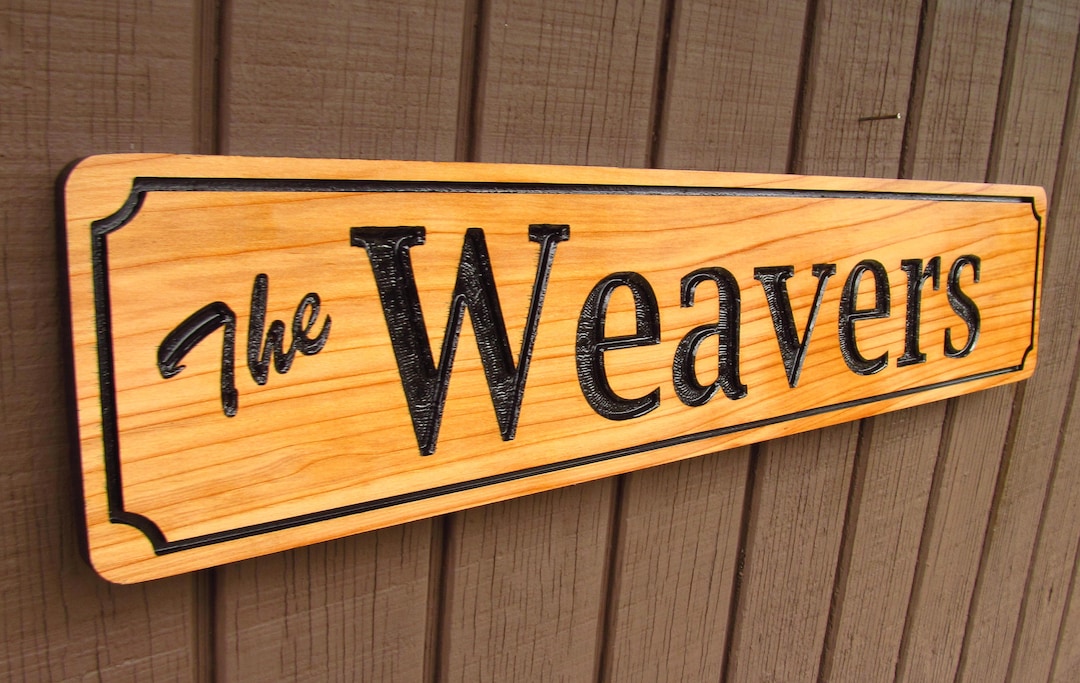 Customized Cedar Wood Sign With Carved in Lettering - Etsy