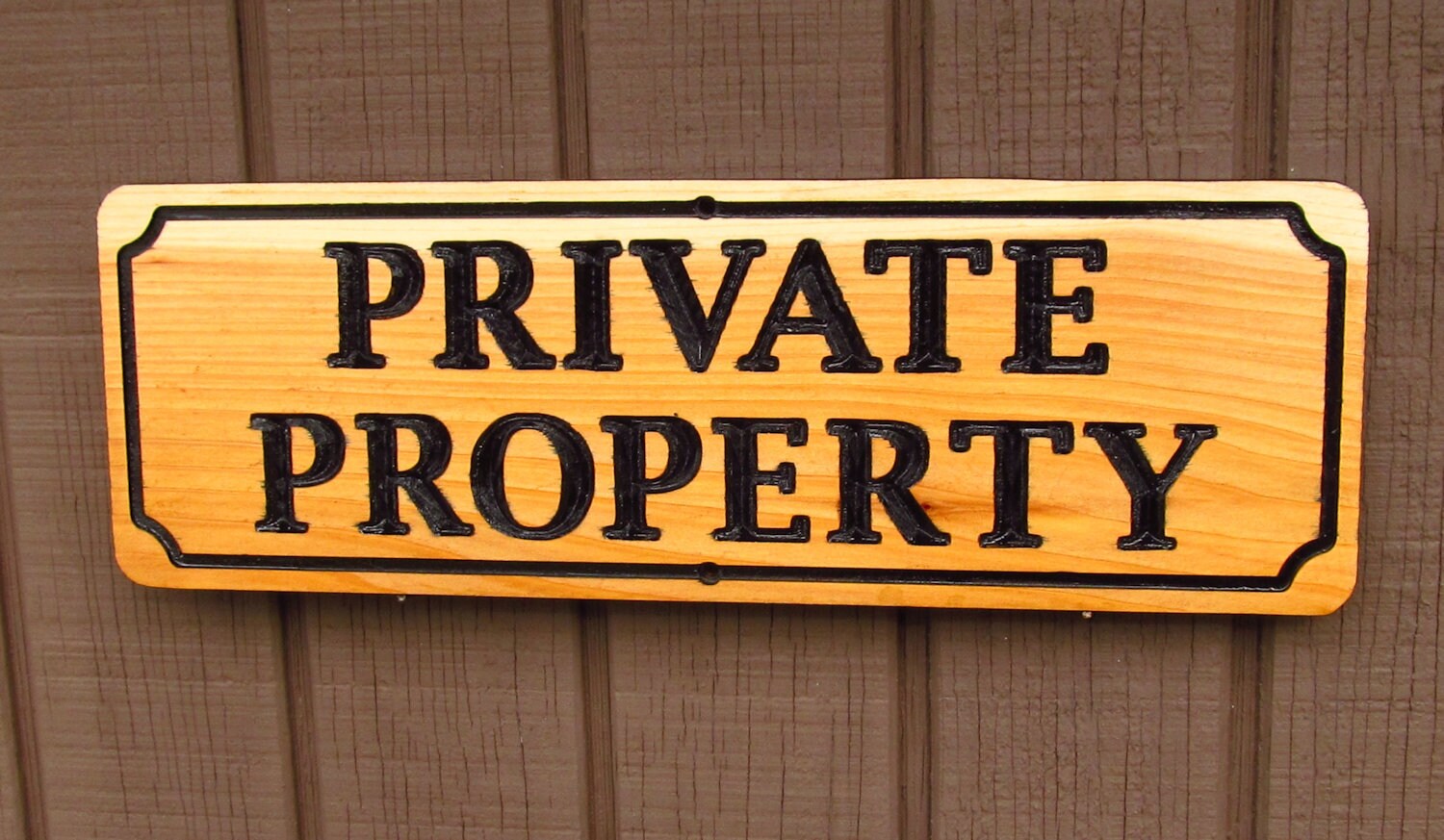Custom Made Cedar Wood Private Property Sign - Etsy