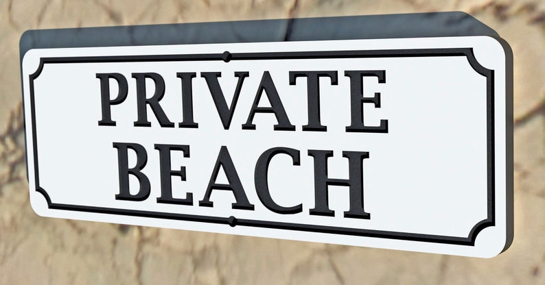 White Custom 5 X 15 Private Beach Wood Sign in - Etsy